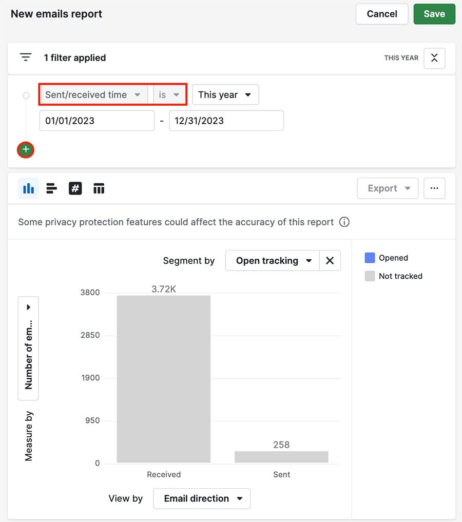 Insights reports: emails performance - Knowledge Base | Pipedrive